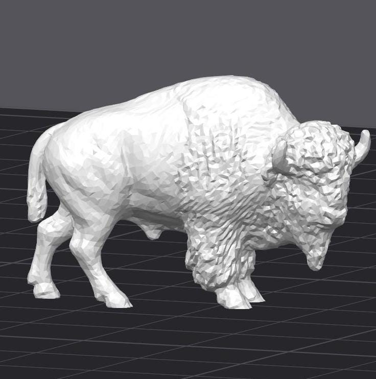 Bison Buffalo STL 3D Printer File - Etsy