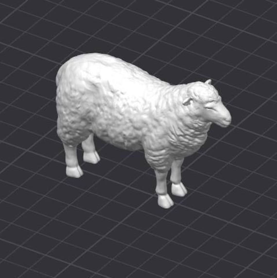 Sheep STL 3D Printer File Ovis Farm Animal - Etsy