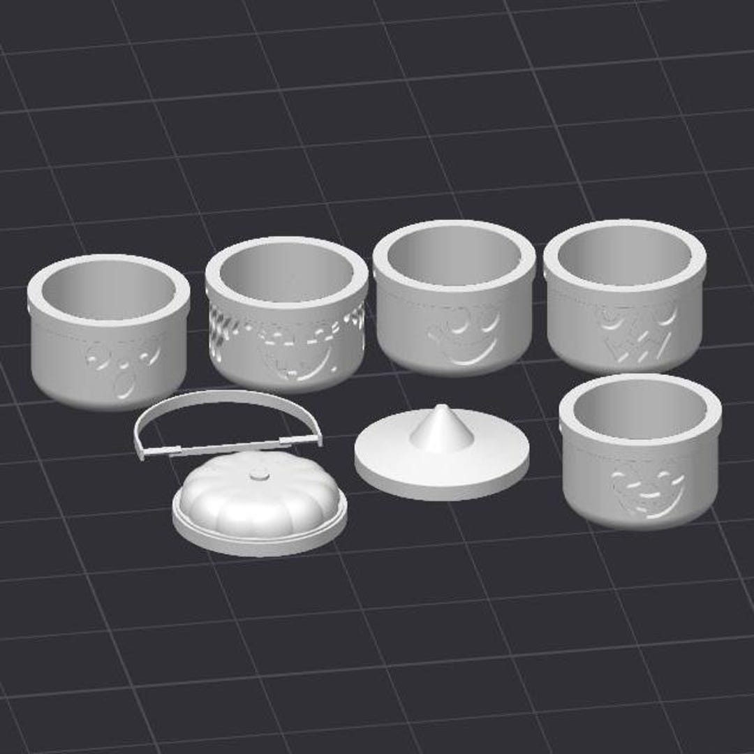 Halloween Boo Bucket Complete Set STL 3D Printer File - Etsy