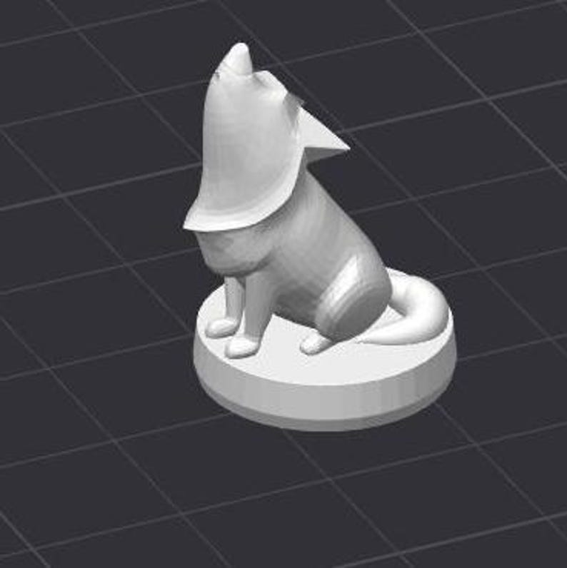 Dog Wolf Howling STL 3D Printer File Figurine Dnd Token - Etsy