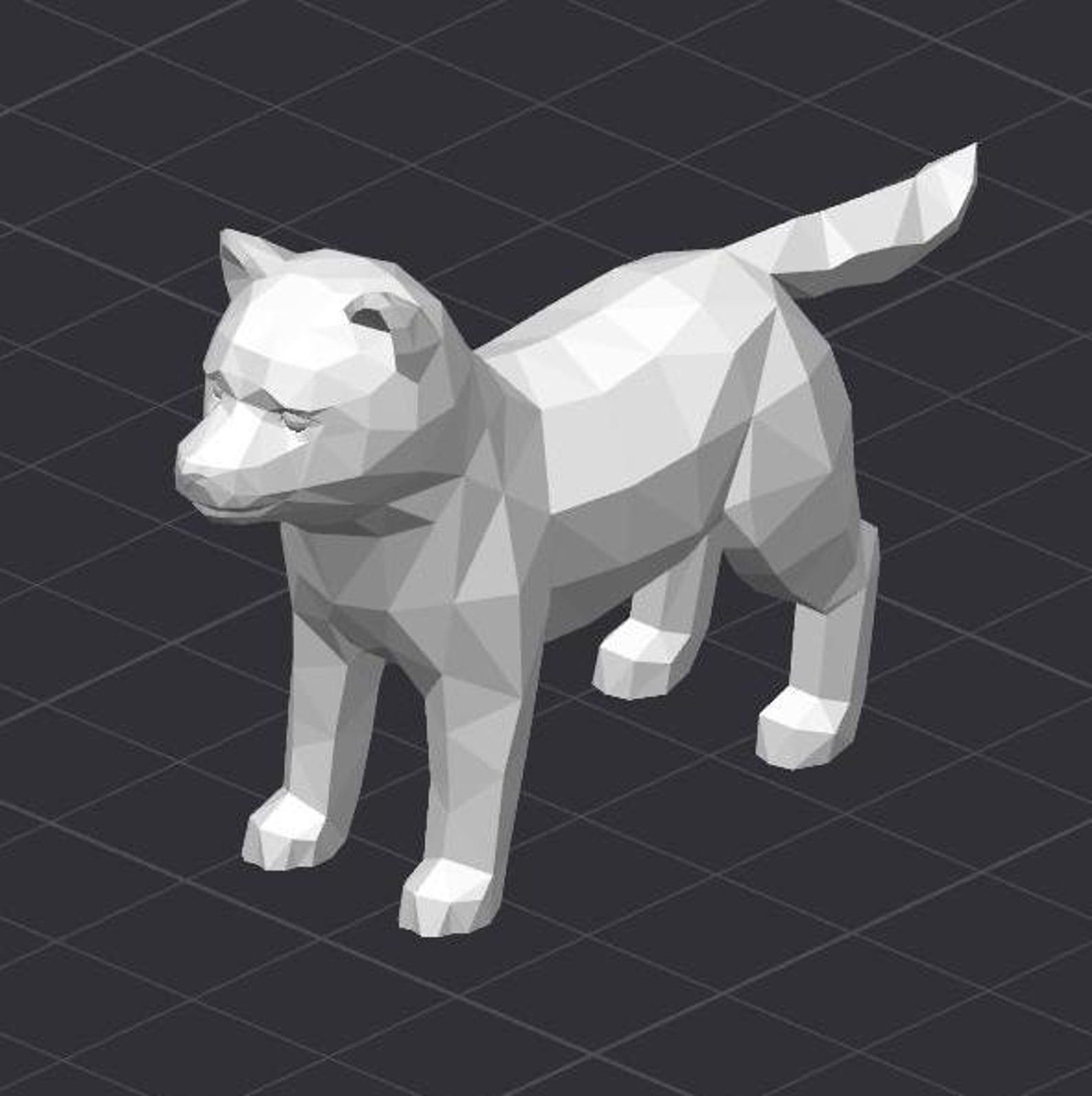 Low Poly Doge Shiba Inu STL 3D Printer File Dog - Etsy