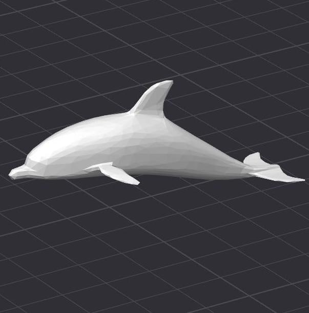 Low Poly Dolphin STL 3D Printer File - Etsy