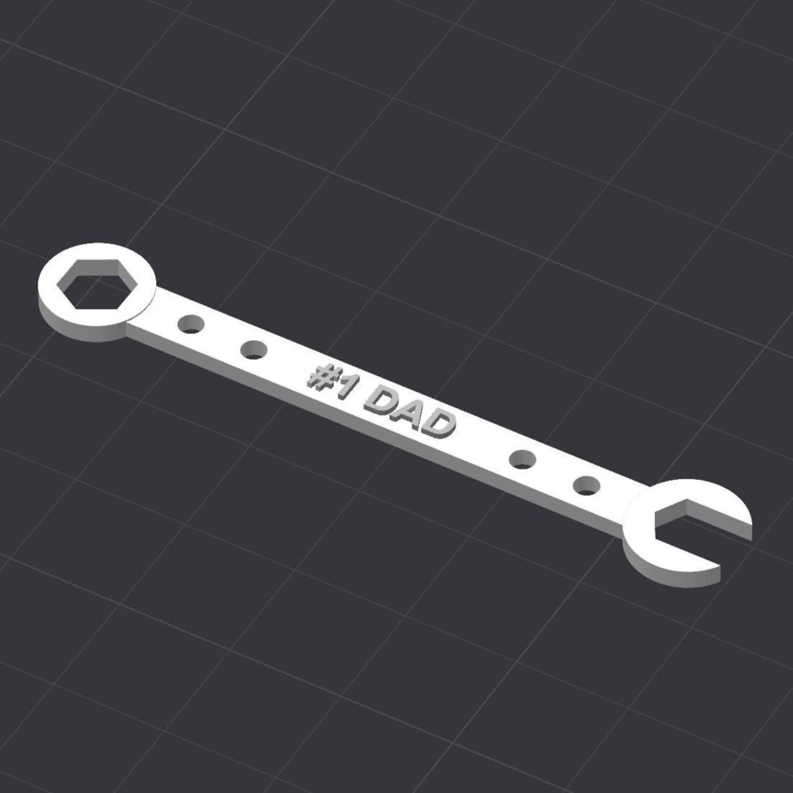 Fathers Day #1 Dad Wrench STL 3D Printer File - Etsy