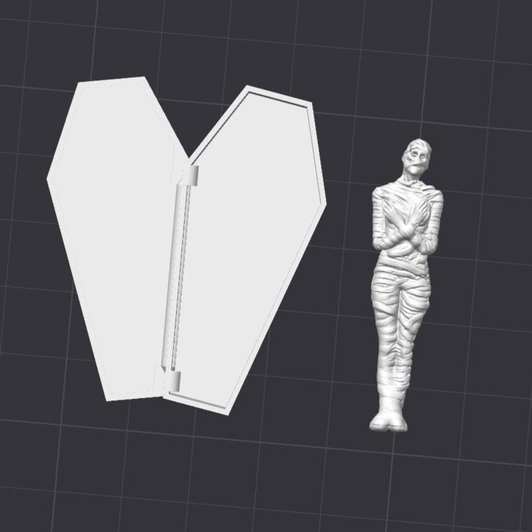 Mummy Coffin Box Corpse Undead Zombie STL 3D Printer File - Etsy