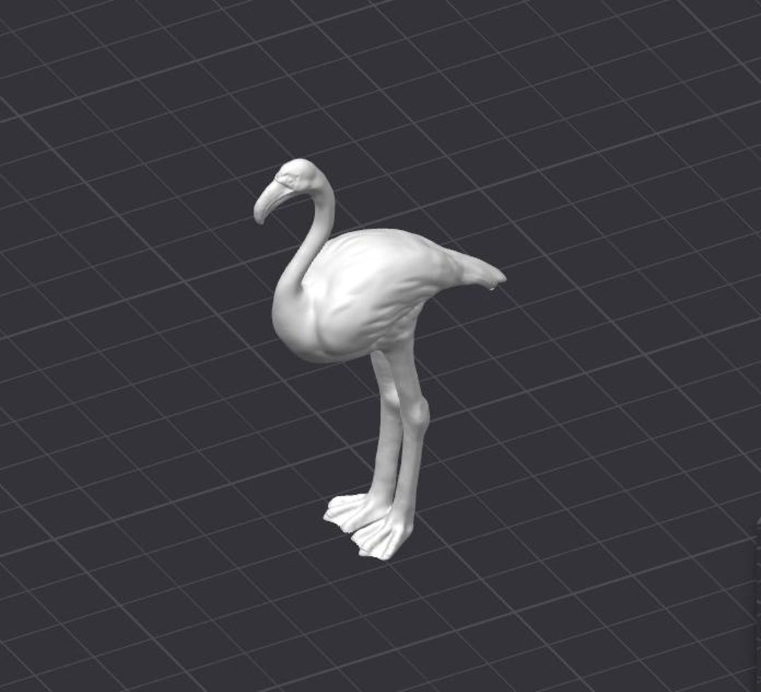 Flamingo STL 3D Printer File Bird Animal - Etsy