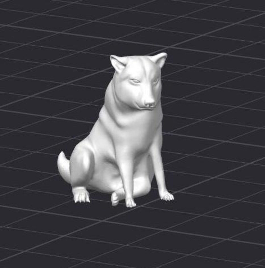Shiba Inu Dog Sitting STL 3D Printer File Cheem - Etsy