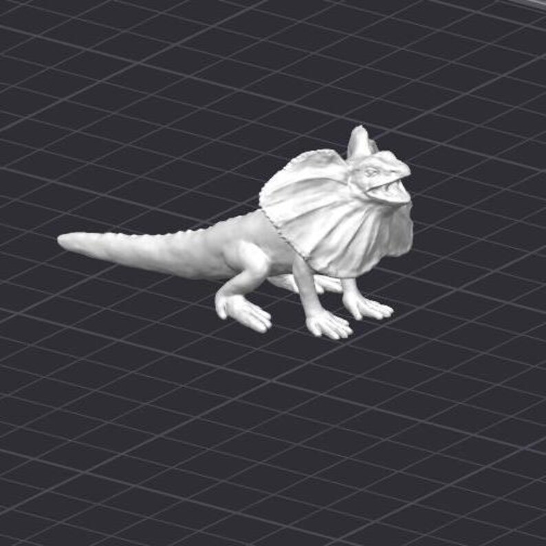 Frilled Lizard STL 3D Printer File Reptile - Etsy
