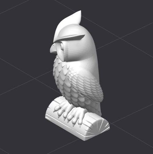 Owl Statue Figurine STL 3D Printer File - Etsy