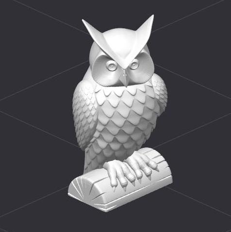 Owl Statue Figurine STL 3D Printer File - Etsy