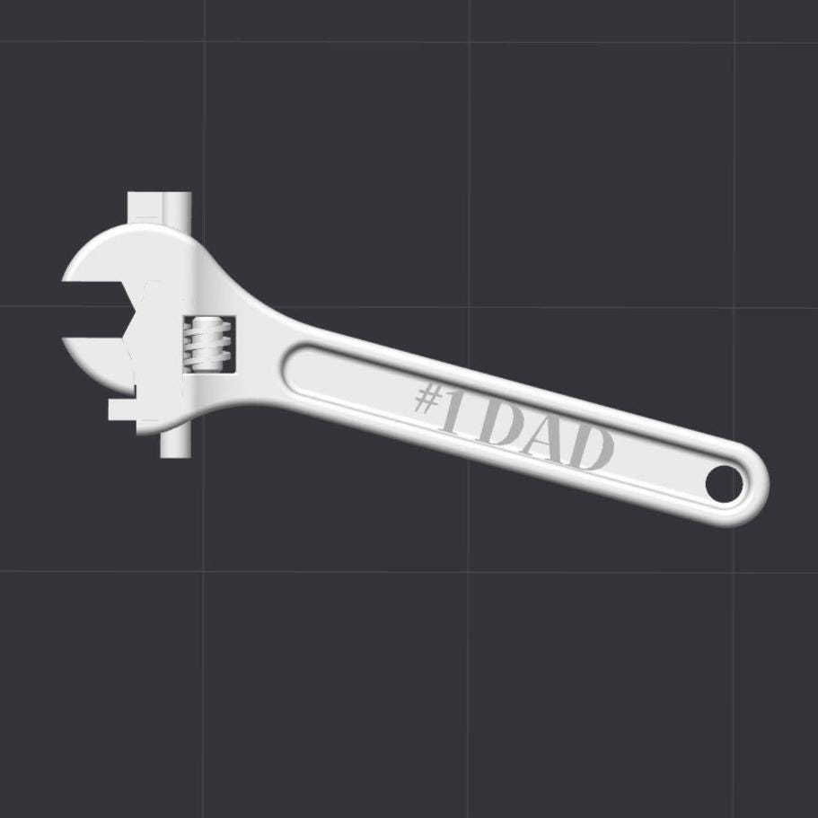 Fathers Day Wrench #1 Dad Tool STL 3D Printer File - Etsy