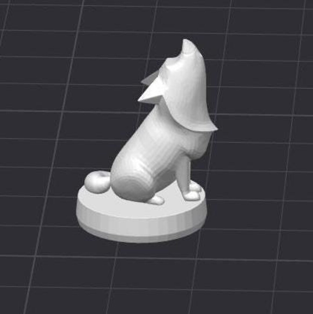 Dog Wolf Howling STL 3D Printer File Figurine Dnd Token - Etsy