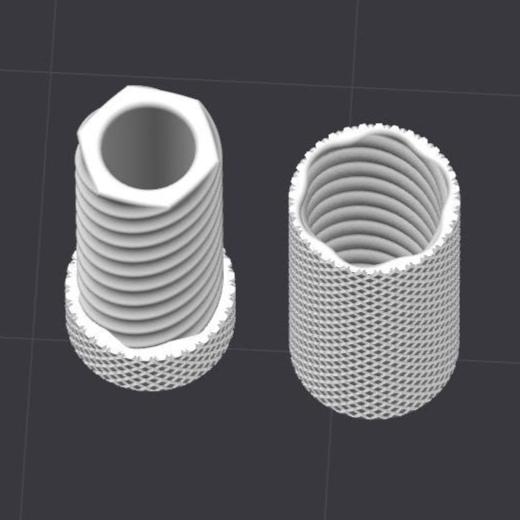 Twisted Container Knurled STL 3D Printer File - Etsy