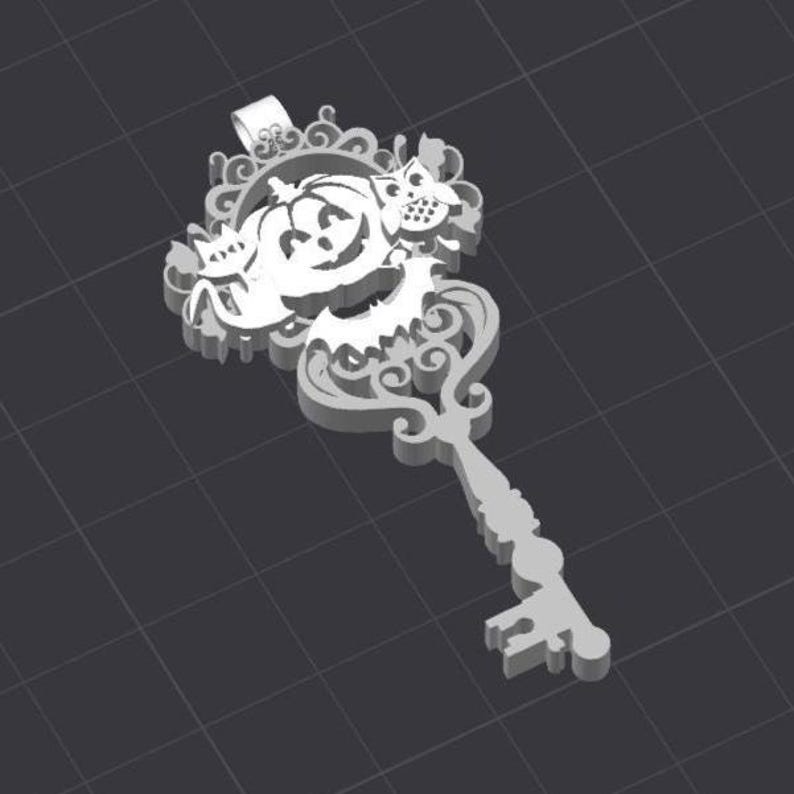 Halloween Skeleton Key Cat Bat Owl Pumpkin STL 3D Printer File - Etsy