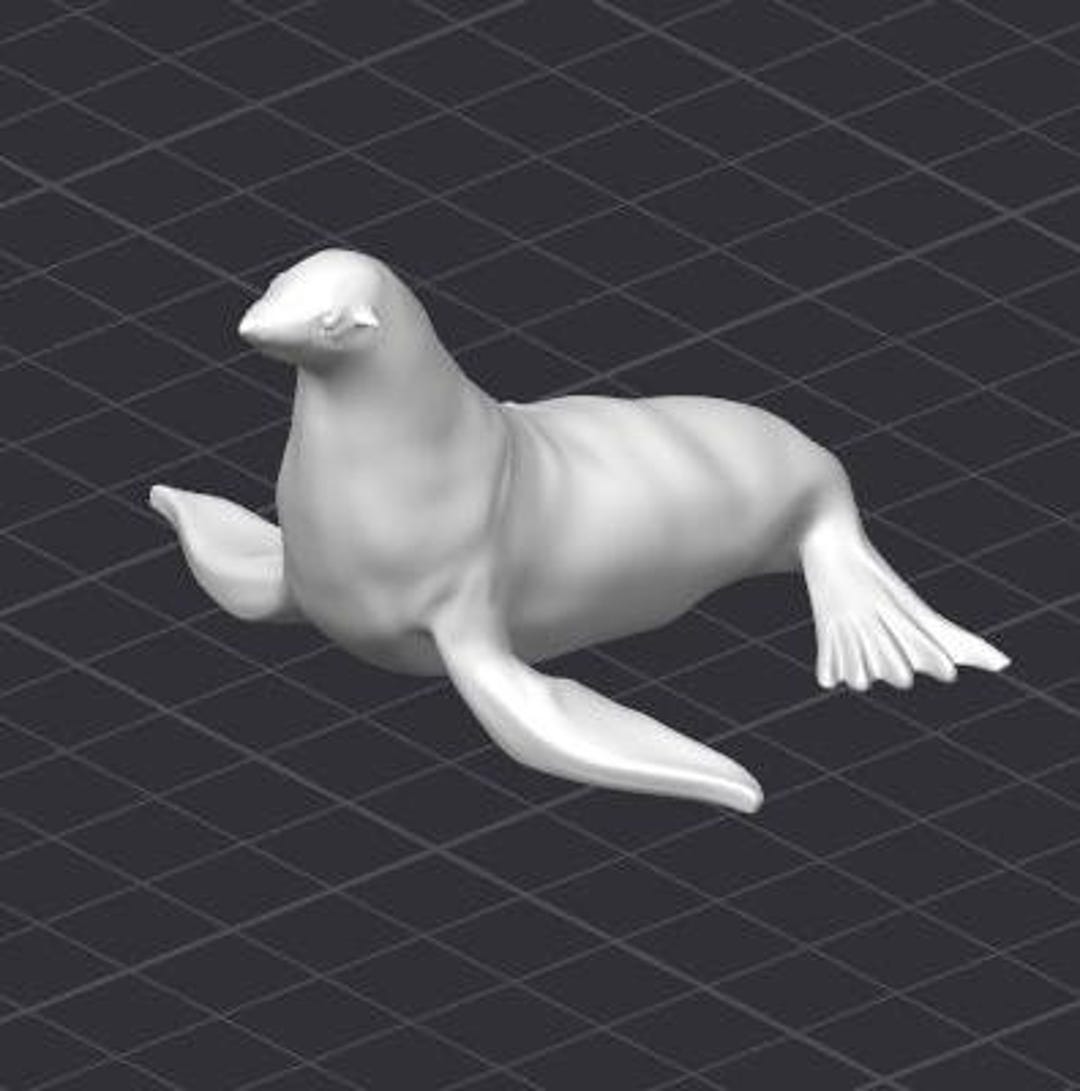 Seal STL 3D Printer File Ocean Beach Coast Animal - Etsy