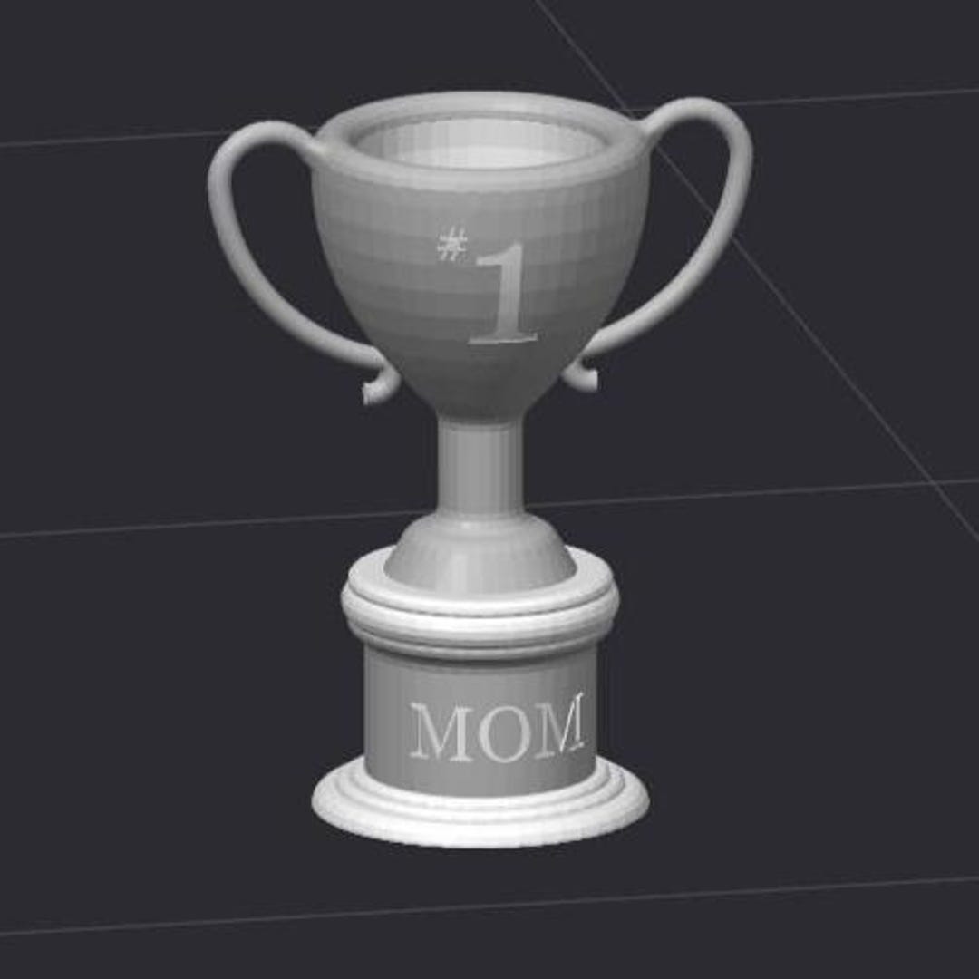 Mothers Day Trophy STL 3D Printer File - Etsy