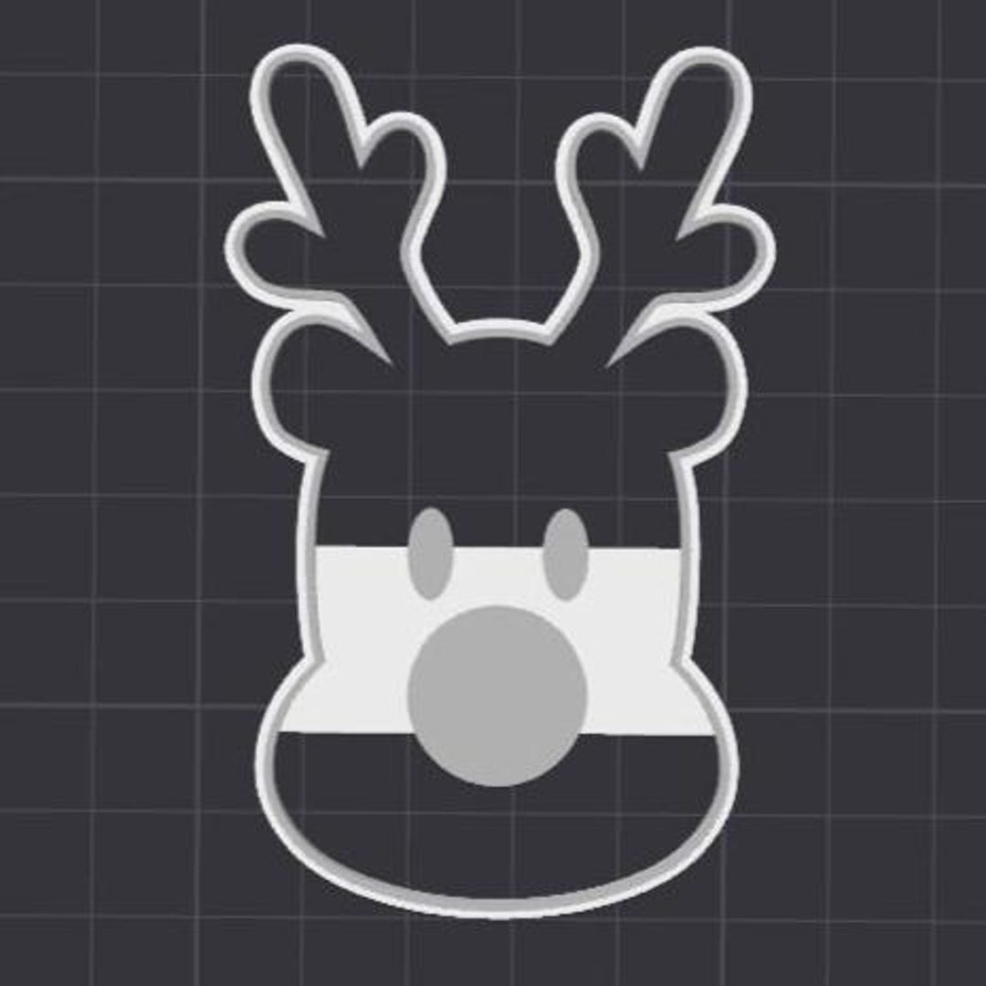 Rudolf Red Nose Reindeer Cookie Cutter STL 3D Printer File - Etsy