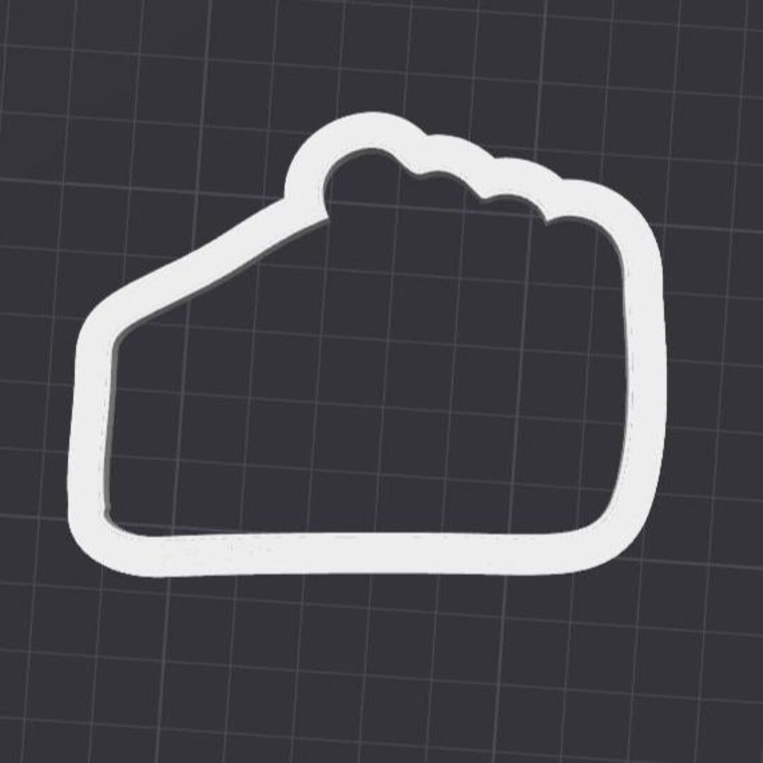 Slice of Pie Cake Cookie Cutter STL 3D Printer File - Etsy