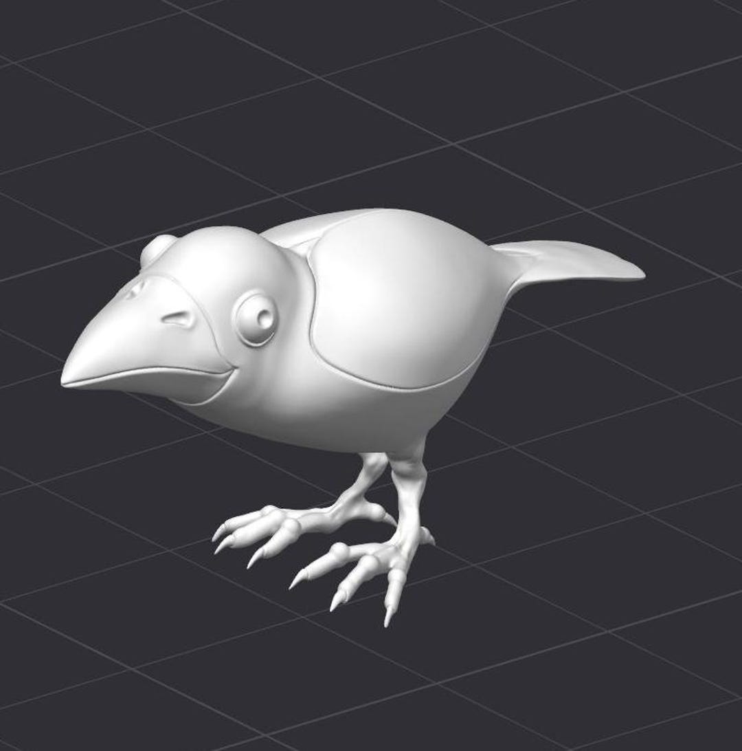 Black Bird Corvid Raven Crow STL 3D Printer File - Etsy