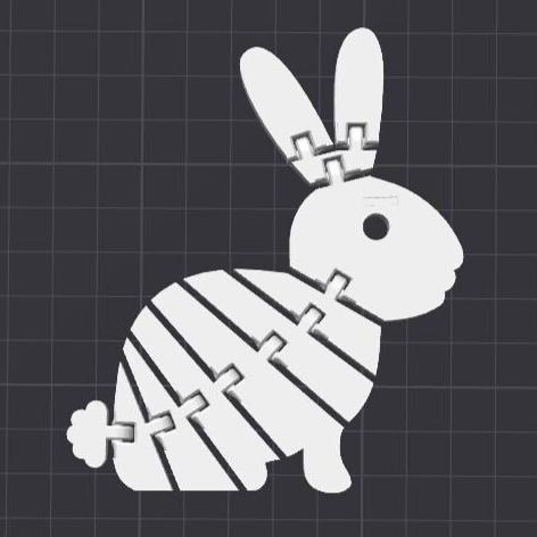Articulated Bunny Rabbit Toy STL 3D Printer File - Etsy