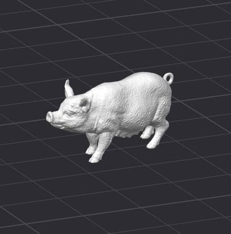 Pig Sow STL 3D Printer File Farm Animal - Etsy