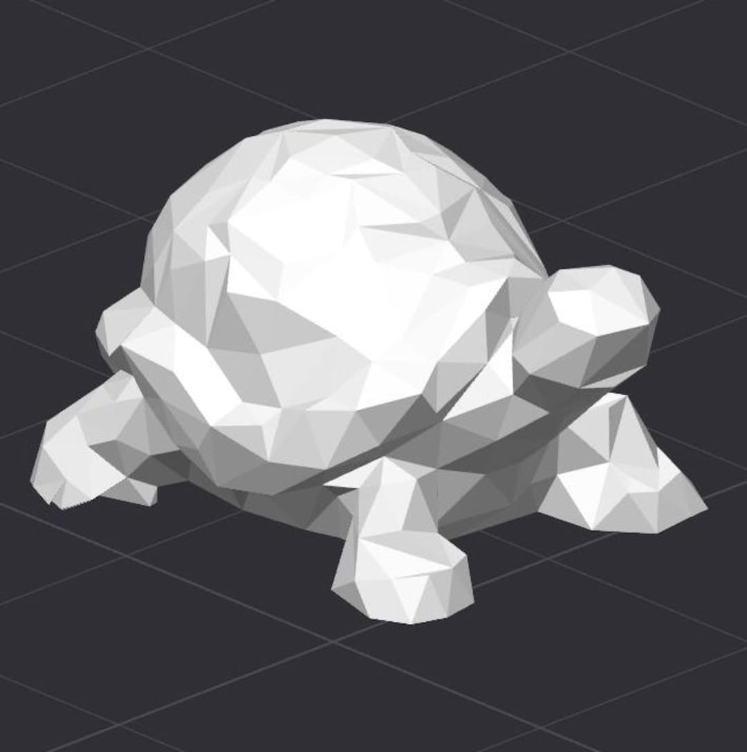 Low Poly Turtle Tortoise STL 3D Printer File - Etsy