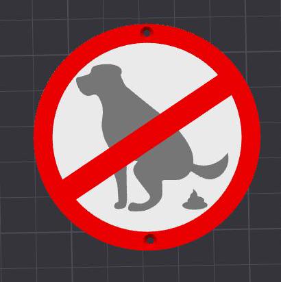 No Poop Sign Dog STL 3D Printer File Pooping Yard Garden - Etsy