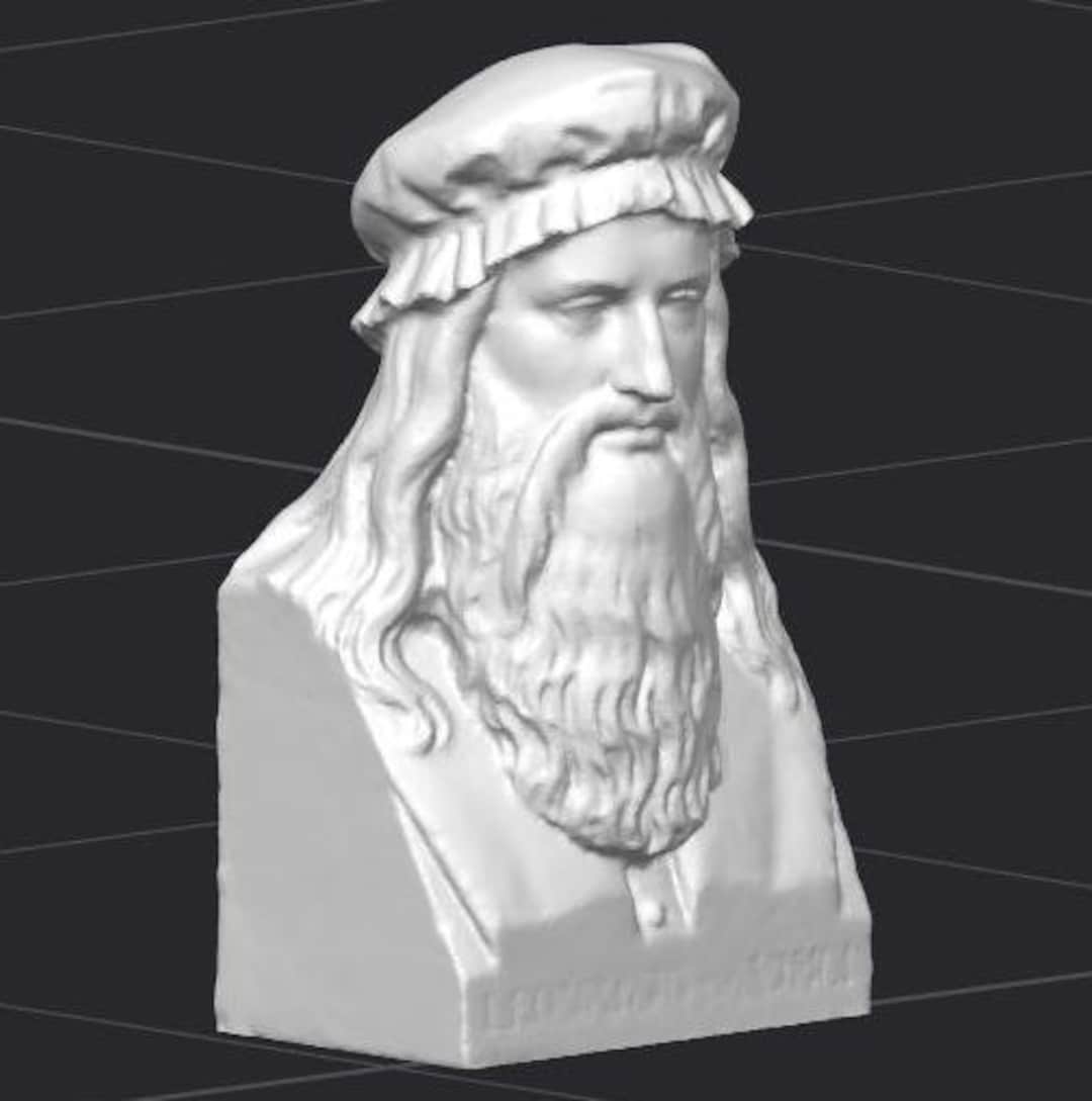 Leonardi Da Vinci Bust STL 3D Printer File - Etsy