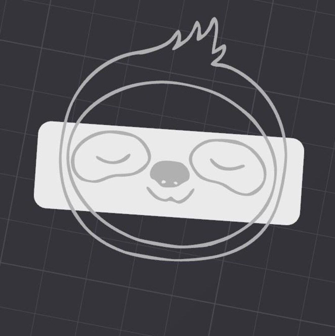 Sloth Cookie Cutter STL 3D Printer File - Etsy