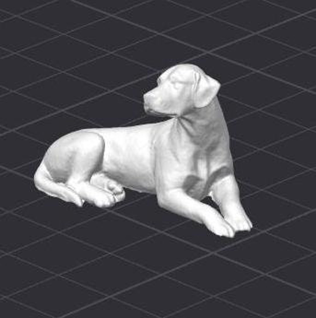 Dog Resting Laying Sitting STL 3D Printer File Labrador Pointer ...
