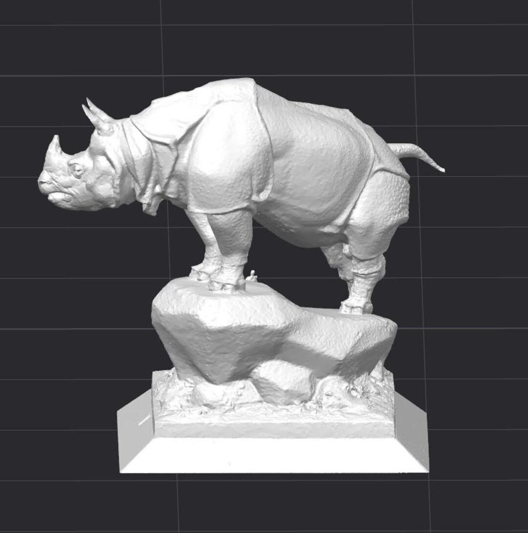 Rhino Rhinoceros Sculpture Art STL 3D Printer File - Etsy