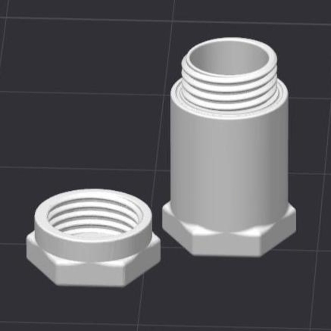 Threaded Bottle Container Stash Geocache Geocaching STL 3D Printer File ...