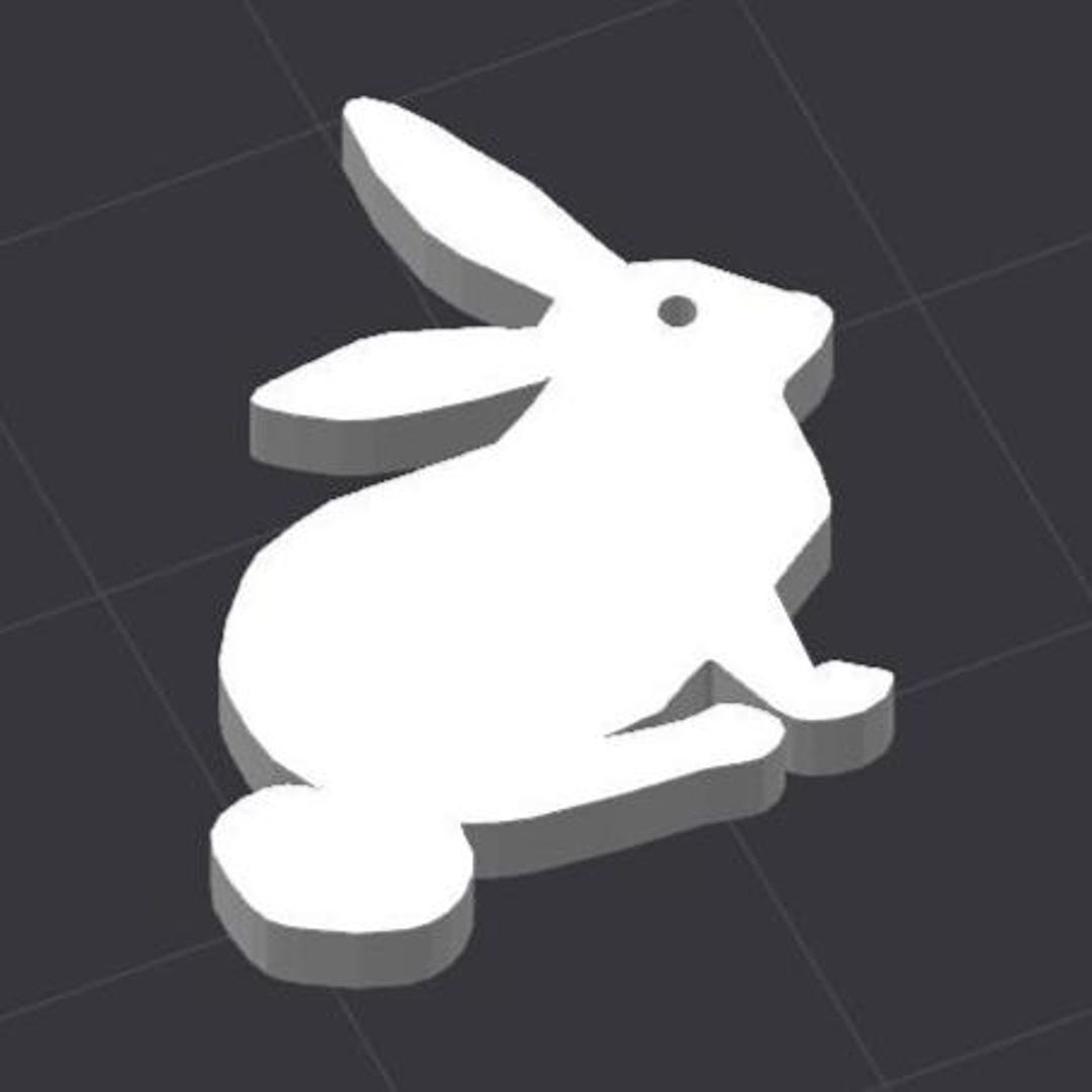 Rabbit Bunny Charm STL 3D Printer File - Etsy