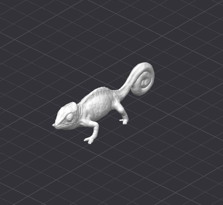 Chameleon STL 3D Printer File Reptile Lizard Cham - Etsy