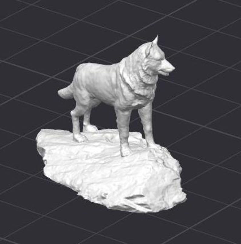 Wolf Husky Dog STL 3D Printer File Statue - Etsy