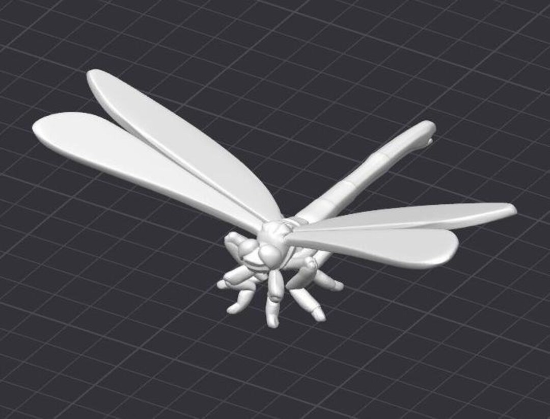 Dragonfly Dragon Fly STL 3D Printer File Insect - Etsy