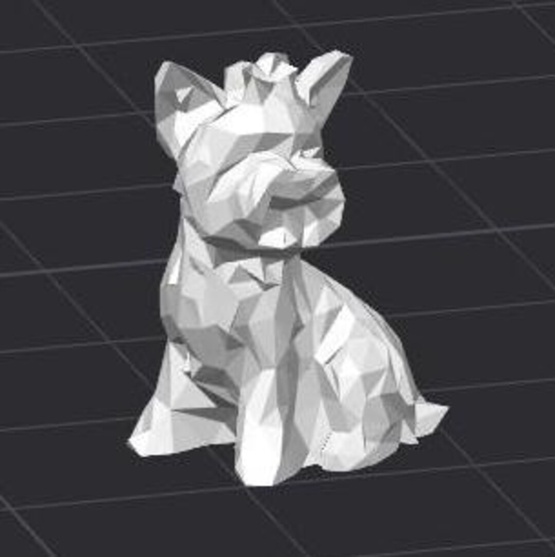 Low Poly Yorkie Dog STL 3D Printer File - Etsy