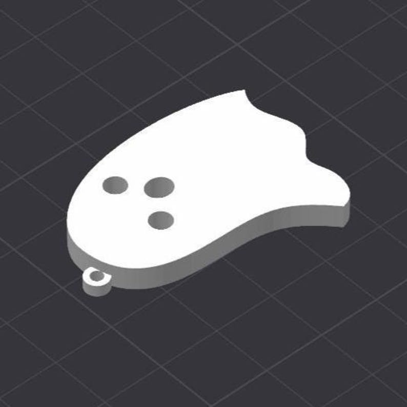Ghost Charm Keychain Cute STL 3D Printer File - Etsy