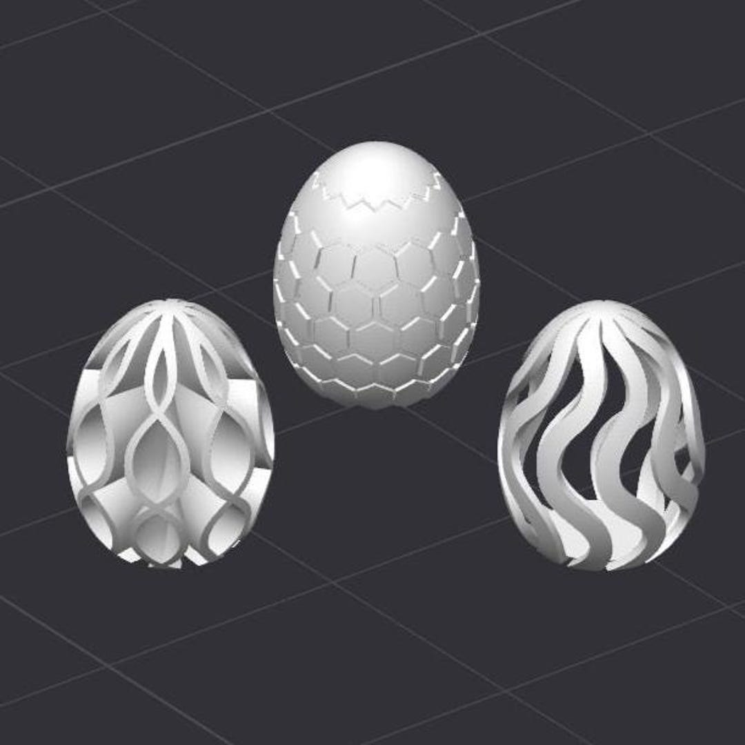 Easter Egg Decor Set STL 3D Printer File - Etsy
