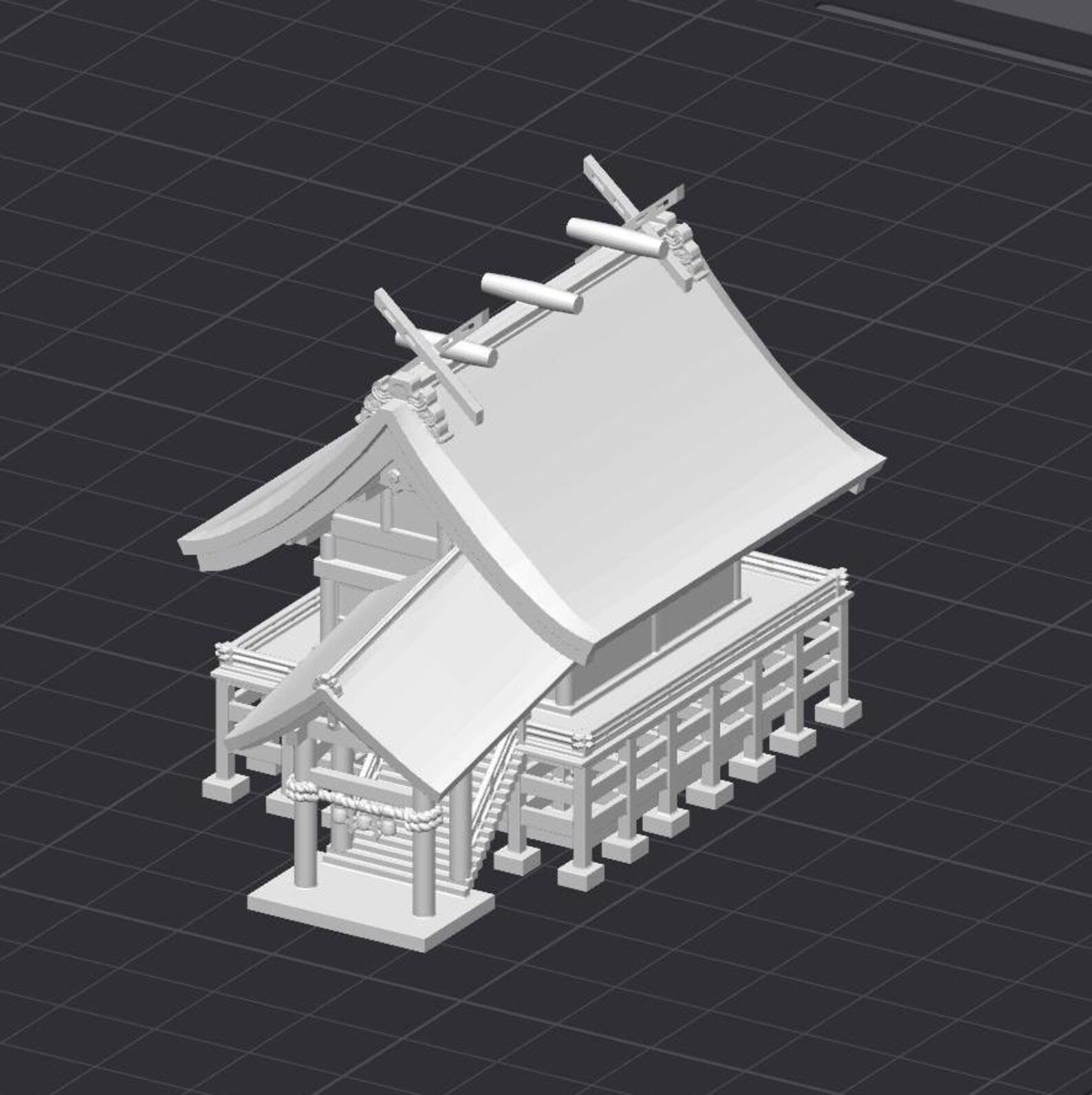 Japanese Shinto Shrine Building STL 3D Printer File Izumo - Etsy
