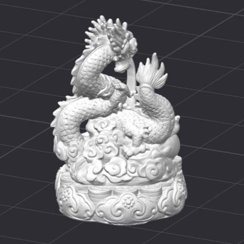 Wealth Dragon Money Luck STL 3D Printer File - Etsy