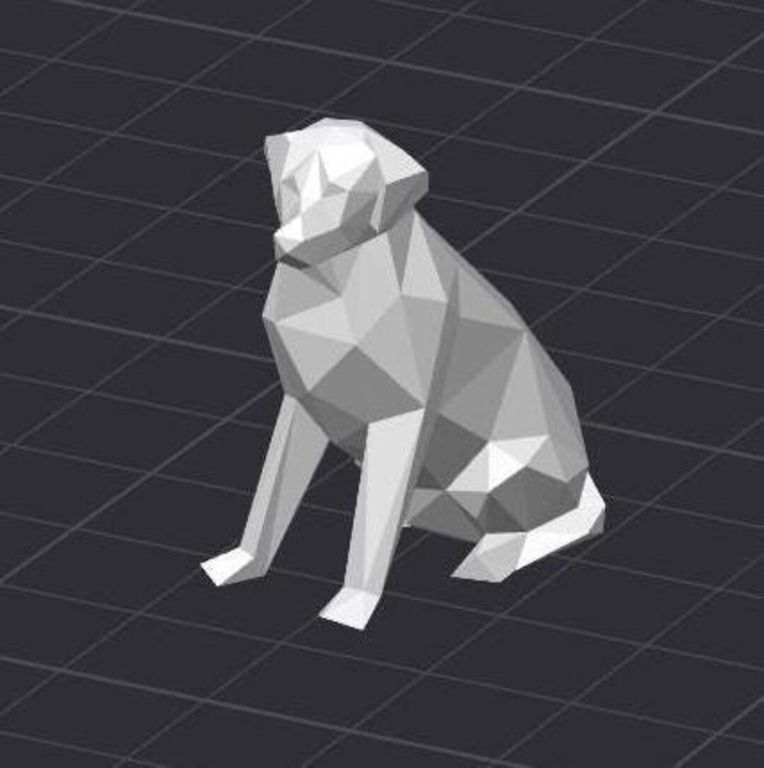 Low Poly Labrador Retriever STL 3D Printer File Dog Pet Animal - Etsy