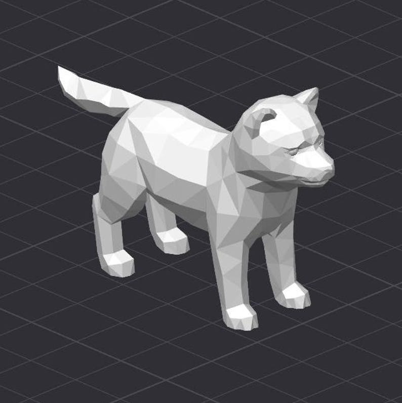 Low Poly Doge Shiba Inu STL 3D Printer File Dog - Etsy