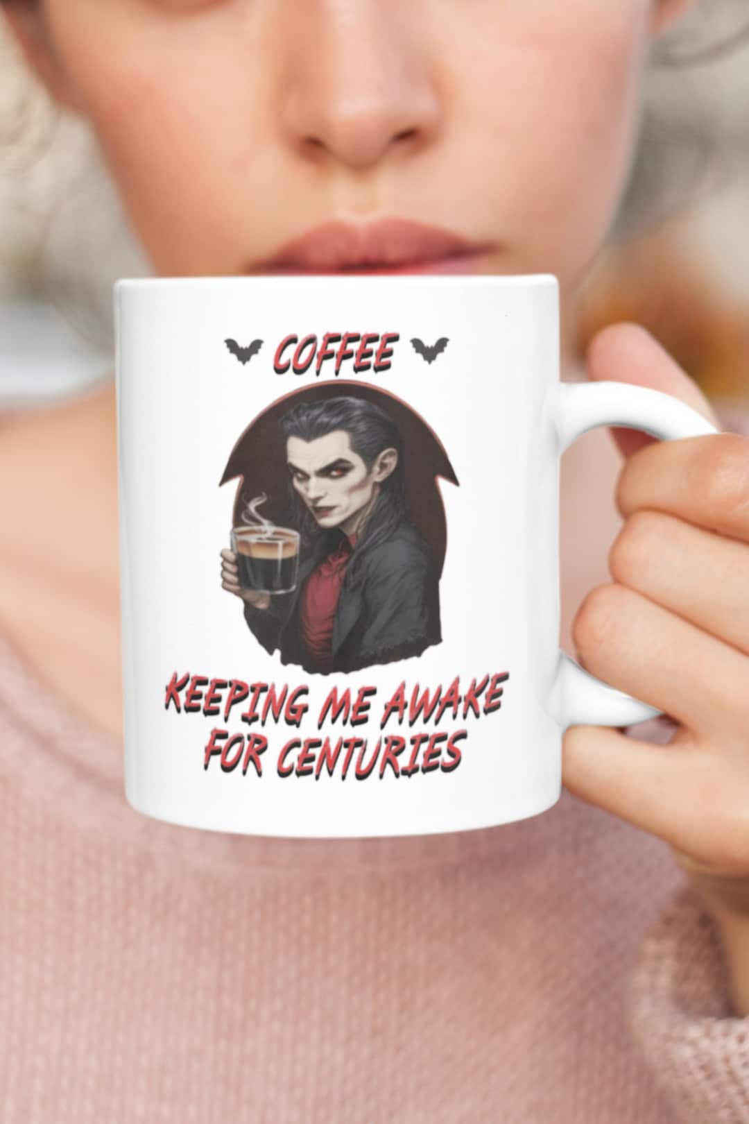 Funny Vampire Mug, Keeping Me Awake for Centuries, Dracula Cup, Gothic ...