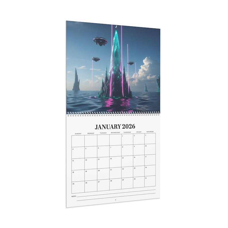 2026 Science Fiction Wall Calendar, Sci-fi Journey Cosmic Art, Futurism ...