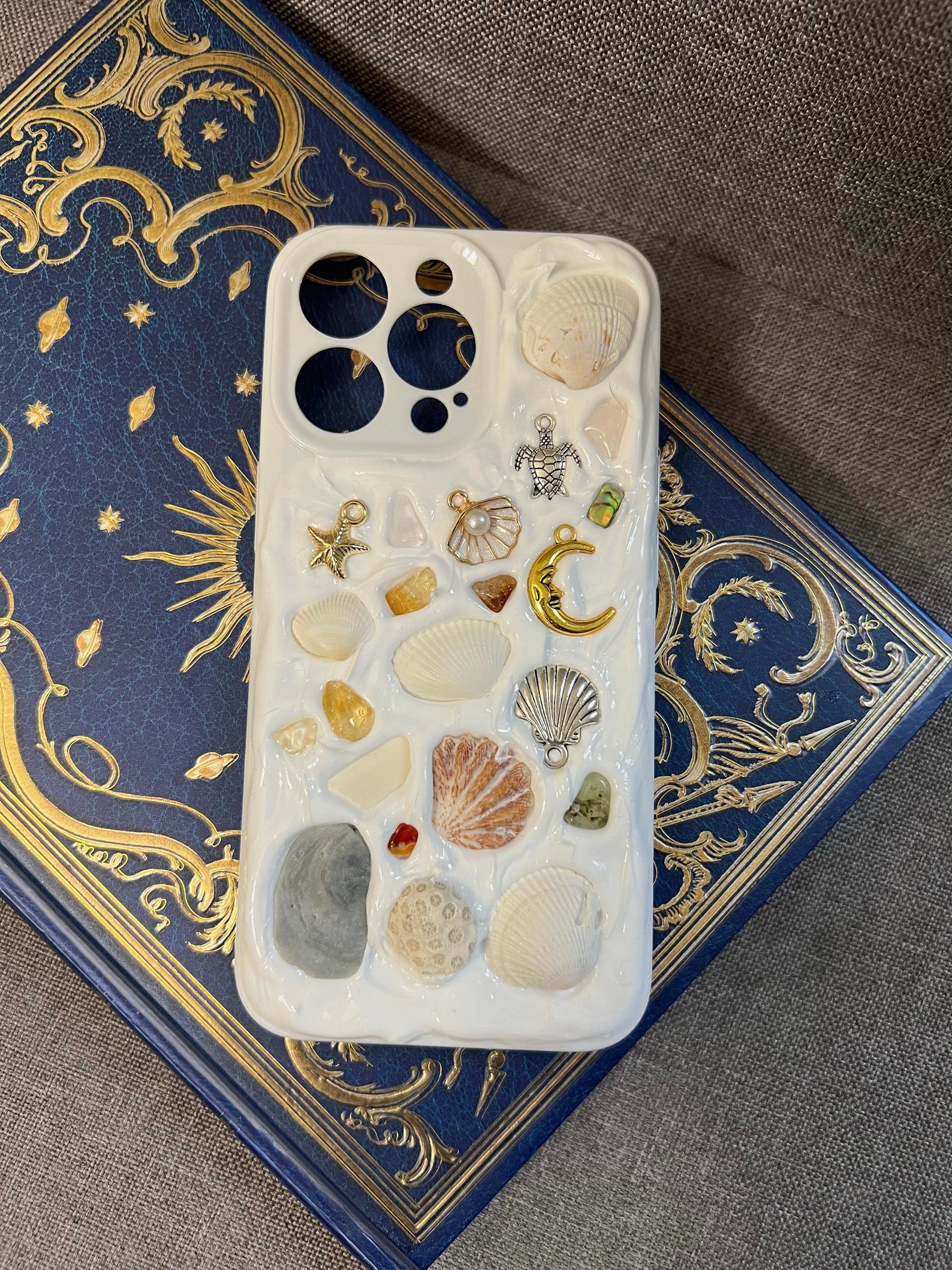 Hand Crafted Seashell iPhone Case, Unique Seasonal Case, Personalized ...
