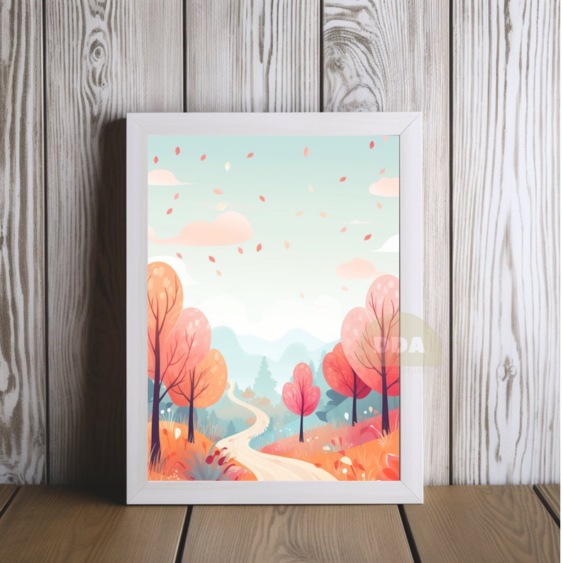 Pastel Fall Digital Download Wall Art | Cute Fall Digital Download ...
