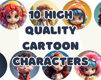 4 Girly Cute High-quality Cartoon Characters | High Quality Cartoons ...