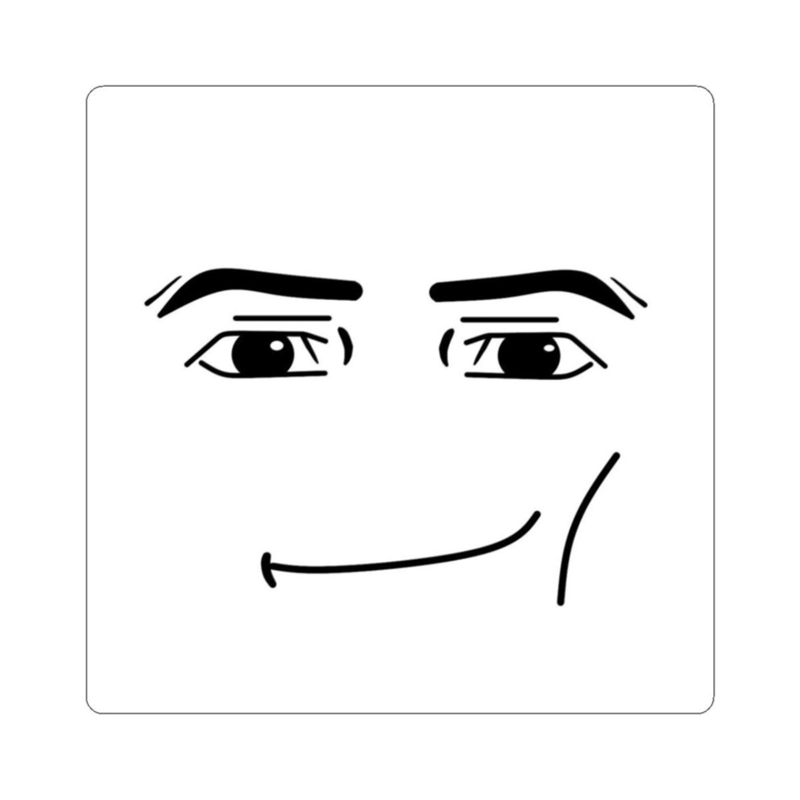Roblox Face Smile Face Kiss-cut Stickers, Funny Vinyl Decals for ...
