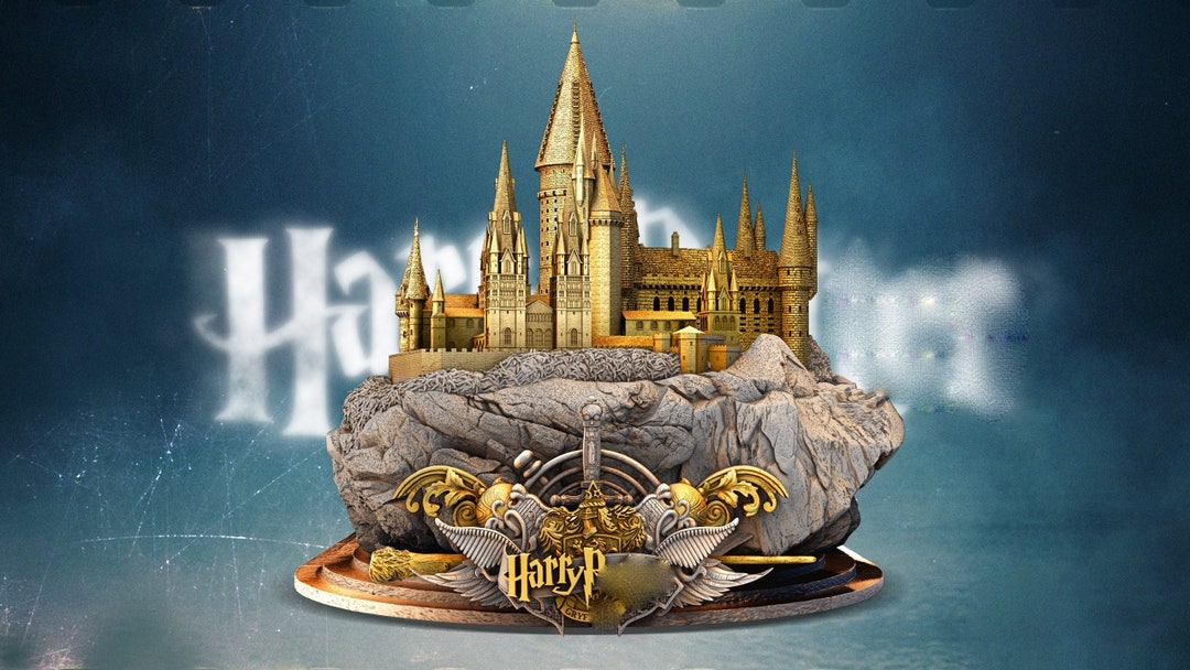 Harry P Hogwarts Castle 3D STL File Magical Dumbledore Wizard Voldemort ...