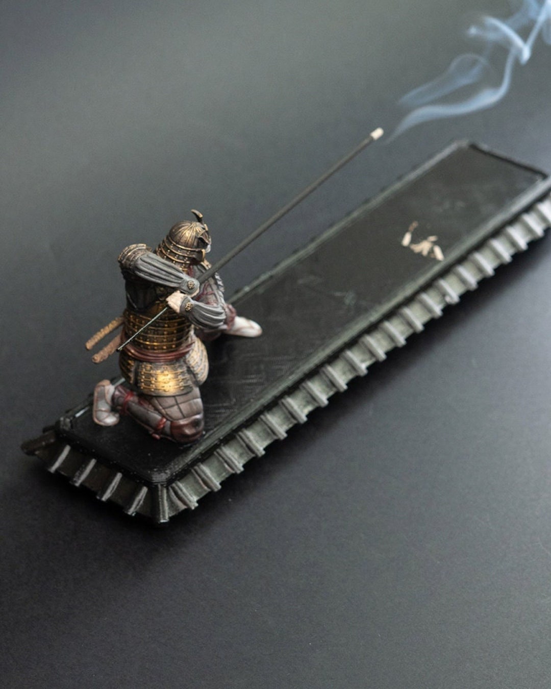 Samurai Incense Holder 3D STL File Samuray Katana Ninja Printer Black White Model Gift for Movie ...